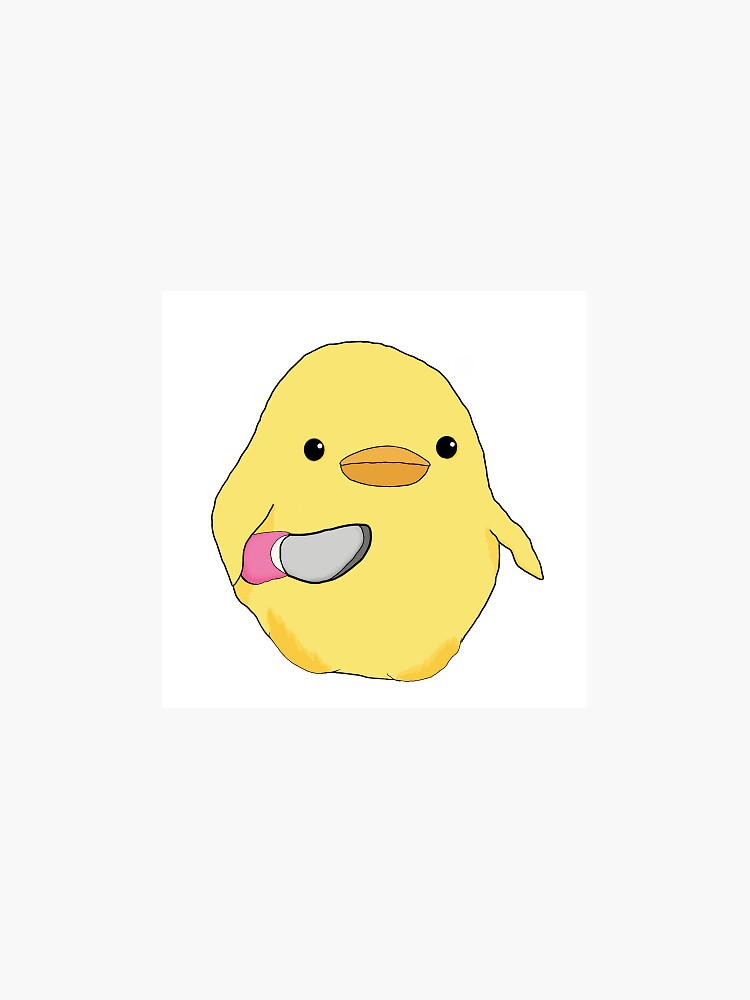 Pegatina «Pato con cuchillo meme» de aletheabradford | Redbubble