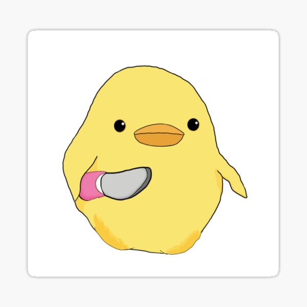 Pegatina «Pato con cuchillo meme» de aletheabradford | Redbubble