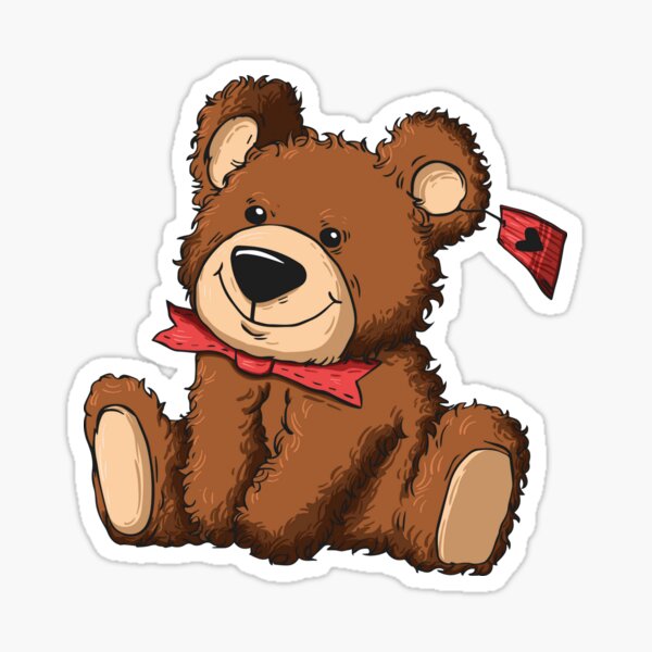 "cute little teddy bear" Sticker by mhusnul1984 | Redbubble