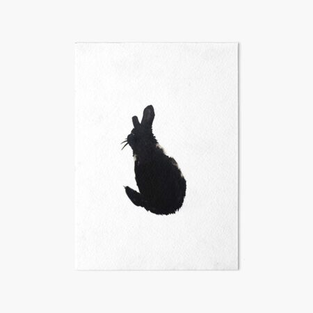 "Black Rabbit " Art Board Print by potat555 | Redbubble