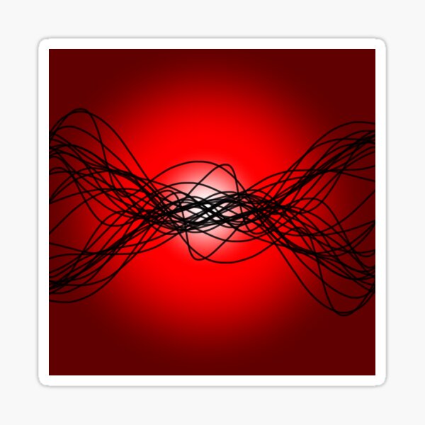 "Tangled Lines Red Gradient" Sticker for Sale by AJ505 | Redbubble