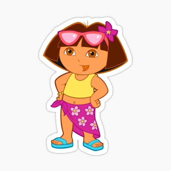 "Dora the Explorer in beach clothes! " Sticker for Sale by amitdavidov ...