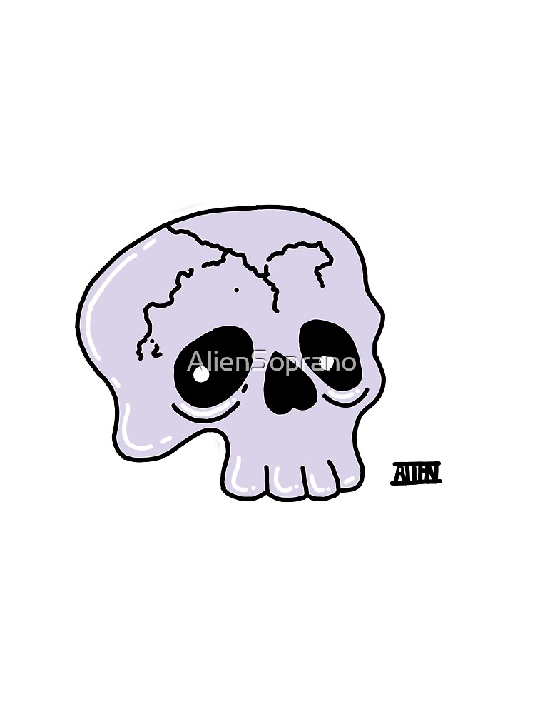 "Purple Skull Sticker" Poster by AlienSoprano | Redbubble