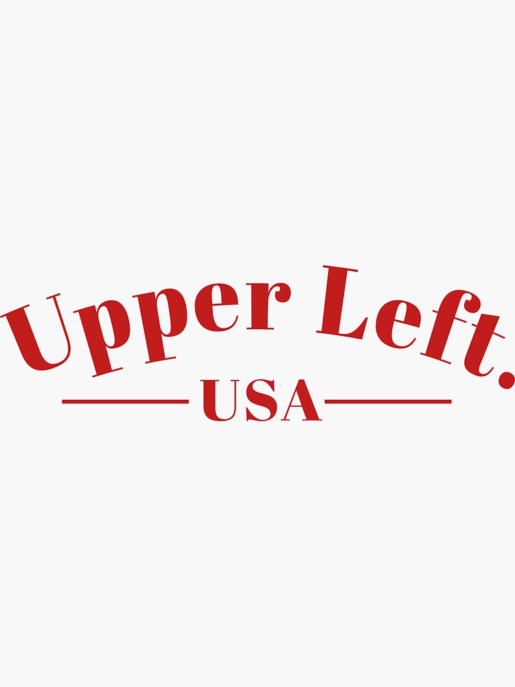 "Upper Left USA" Sticker for Sale by Mohamedelhabi | Redbubble