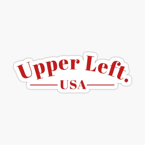 "Upper Left USA" Sticker for Sale by Mohamedelhabi | Redbubble