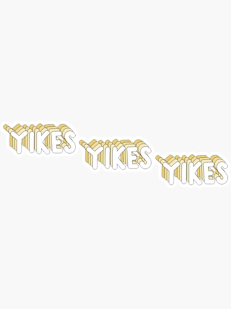 "YIKES sticker" Sticker for Sale by sofielena | Redbubble