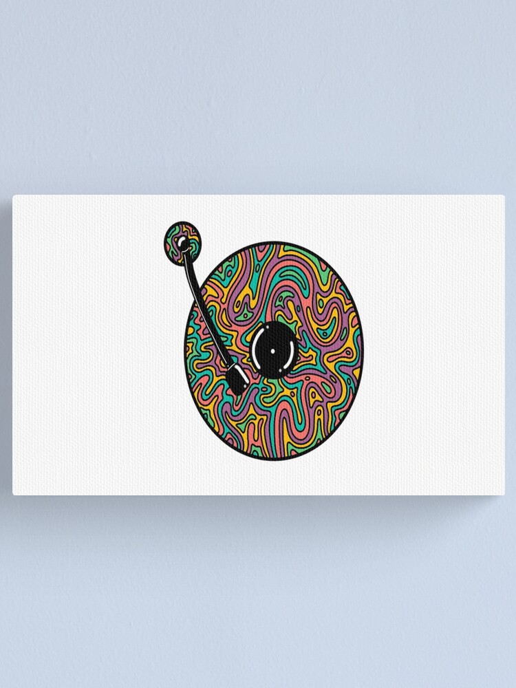 "vinyl record doodle" Canvas Print by Fauvesdesigns | Redbubble