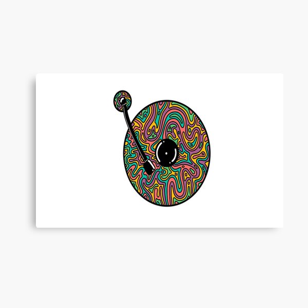"vinyl record doodle" Canvas Print by Fauvesdesigns | Redbubble
