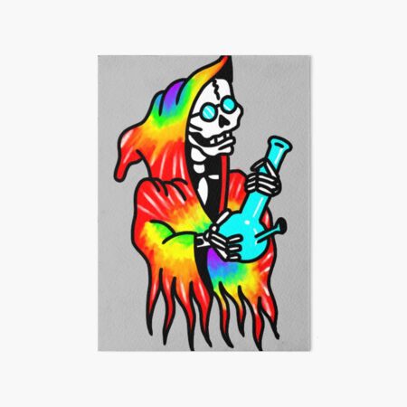 " reaper hippie traditional tattoo" Art Board Print by rafaelwolf ...
