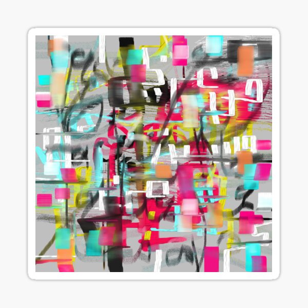 Pegatina «Graffiti con diseño gráfico y escritos manos libres» de ...