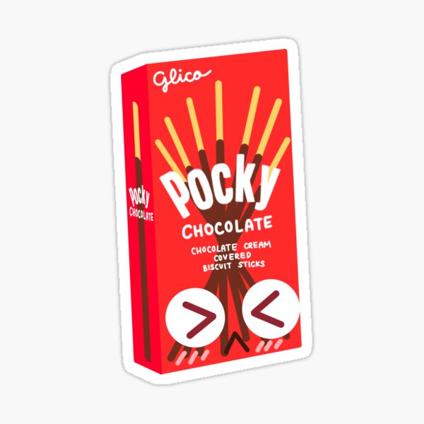 Paper Pocky Print Chinese Food Art Red Pocky Pocky Sticker: Chocolate ...