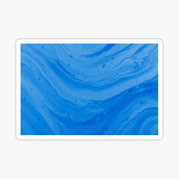 "Monochrome cool creamy navy blue fluid artwork" Sticker by misma ...