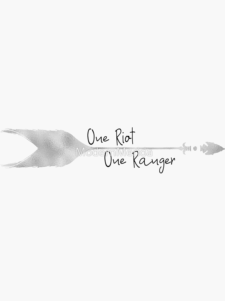 "One riot. One ranger" Sticker for Sale by ModernMerida | Redbubble