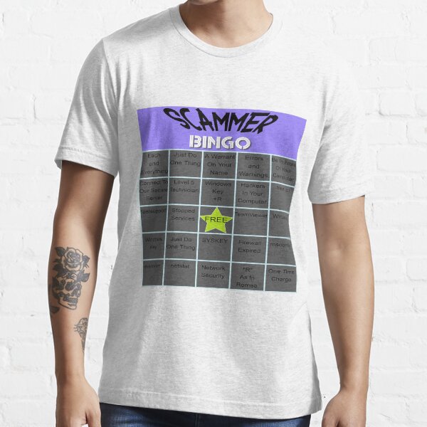 "Scambait HQ Scammer Bingo" T-shirt for Sale by Level5Tech | Redbubble ...