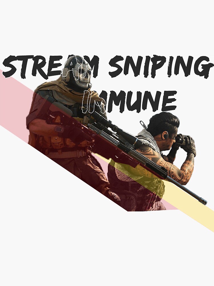 "stream sniping immune" Sticker by Manivardhan | Redbubble