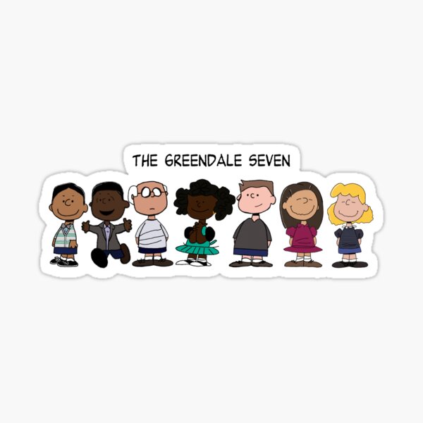 "Greendale Seven" Sticker for Sale by tberenda | Redbubble