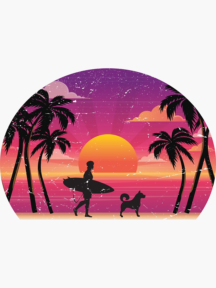 "SUP Dog Stand Up Paddle Board Surf Surfing dogs" Sticker for Sale by ...