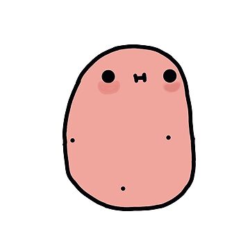 "Cute, pink Kawaii potato!" Greeting Card for Sale by HI-design | Redbubble