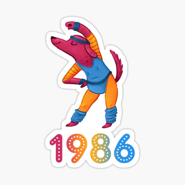 "1986" Sticker for Sale by lorawood | Redbubble