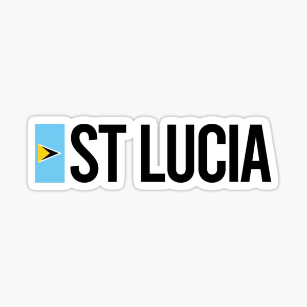 "St Lucia Minimal Design collection" Sticker for Sale by randomorder ...