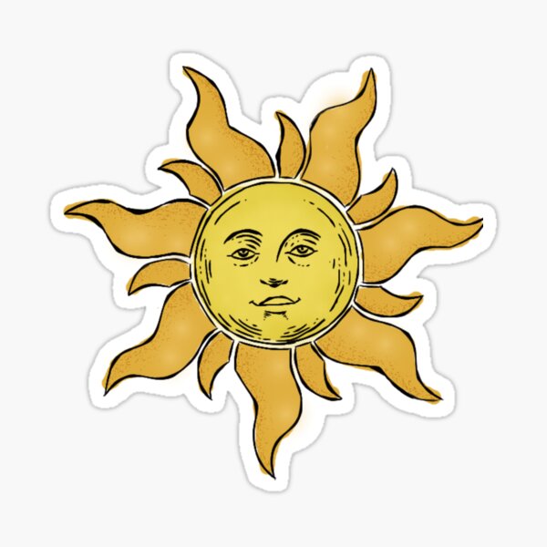 "sun cartoon" Sticker by lisadl04 | Redbubble