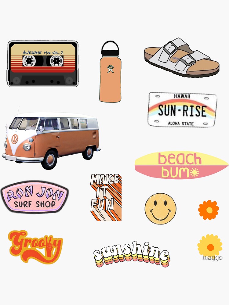 "Beach vsco pack" Sticker for Sale by maggo | Redbubble