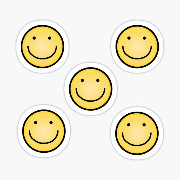 "smiley face sticker pack" Sticker for Sale by designsbysoph- | Redbubble