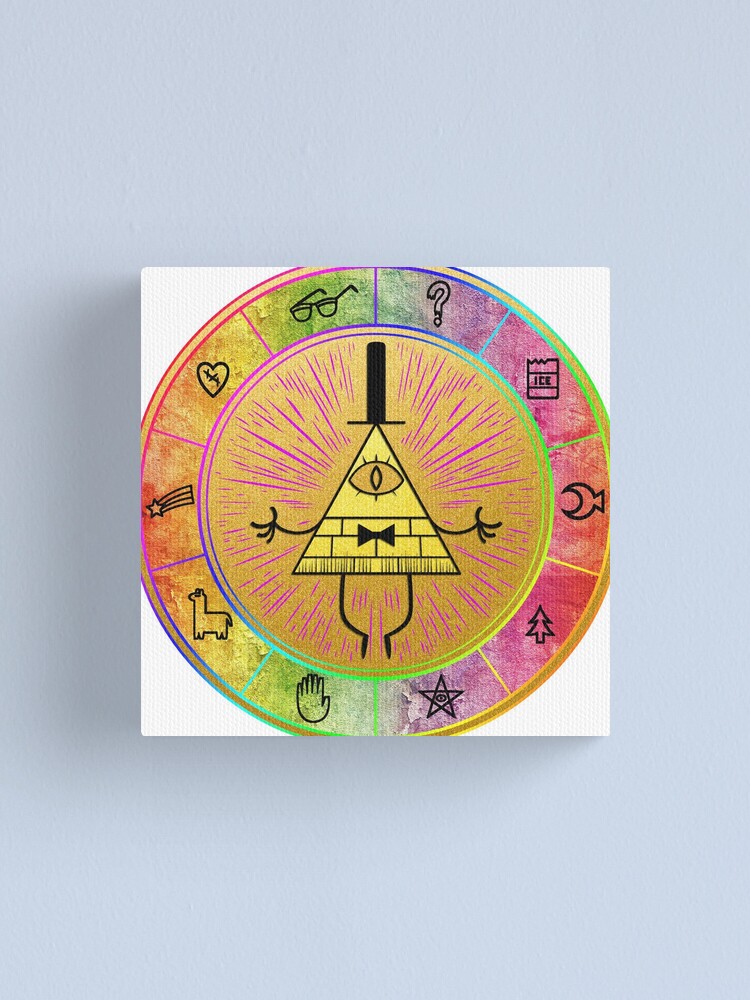 "Colorful Bill Cipher Wheel" Canvas Print by GroovyPixels | Redbubble