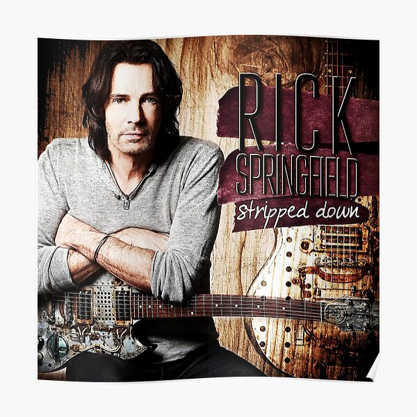 "rick springfield in album cover with guitar 99art" Poster by nkin61 ...