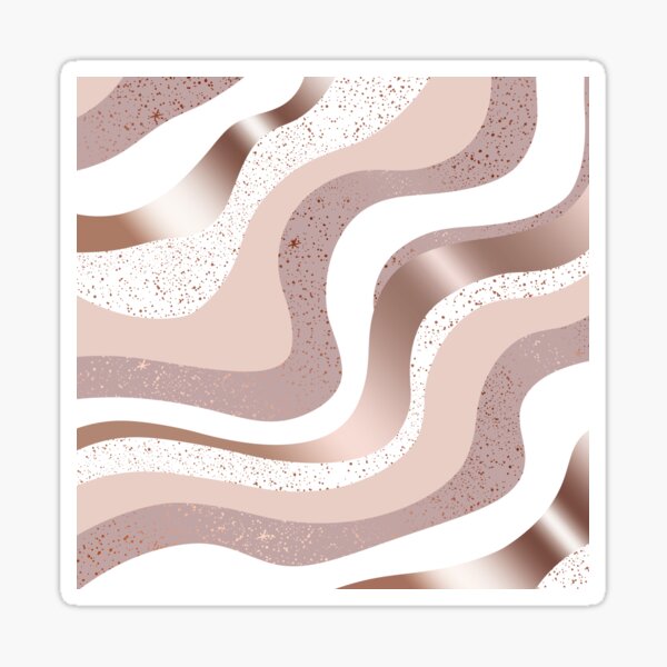 "Modern Groovy Design Aesthetic Gold" Sticker for Sale by OkihanaShop ...