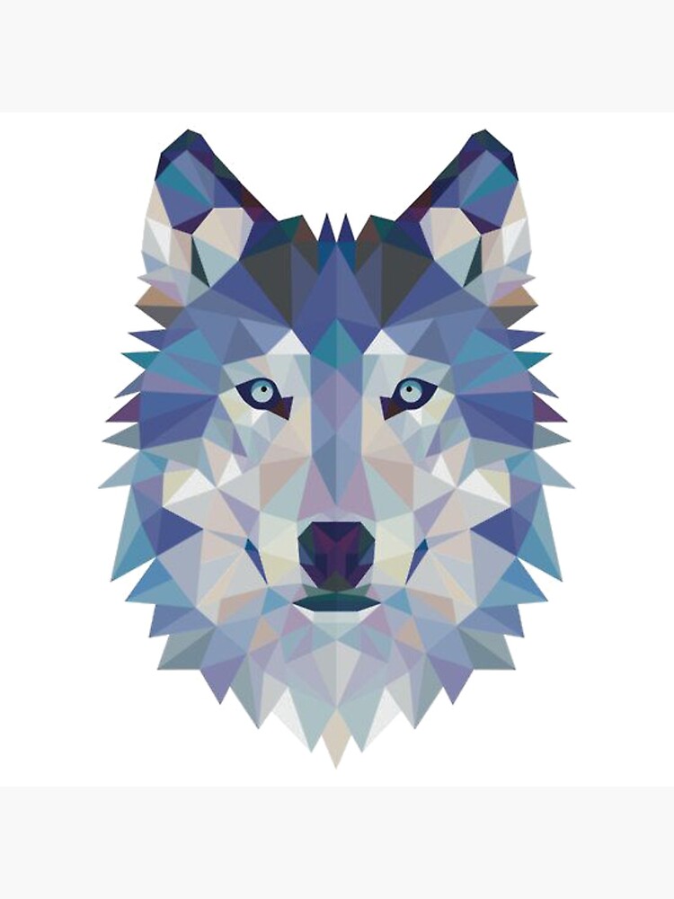"Geometric Gray Wolf Avatar -" Poster for Sale by DeesignR | Redbubble