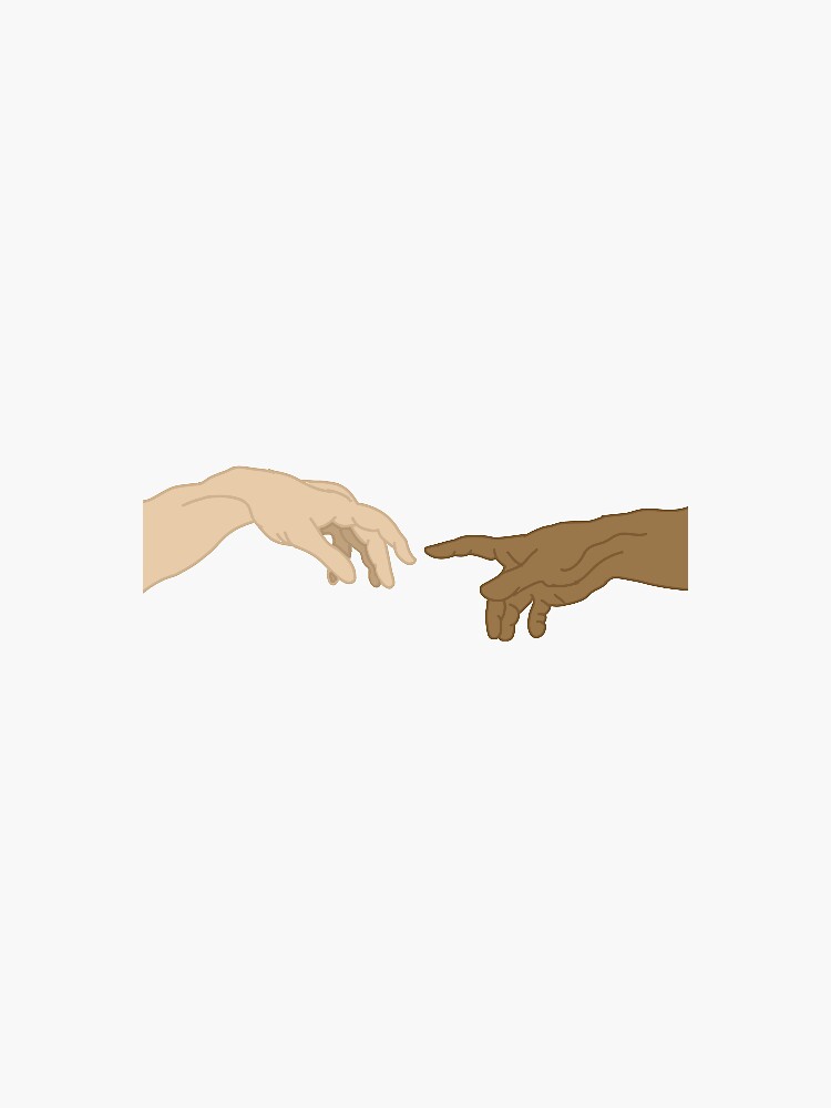 "touching hands aesthetic sticker" Sticker for Sale by sammysword ...