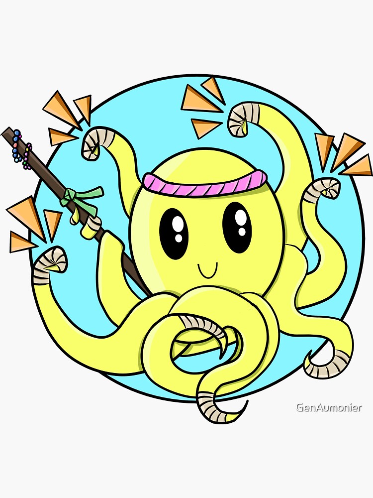 "Octopus Monk - Dungeons and Dragons" Sticker by GenAumonier | Redbubble