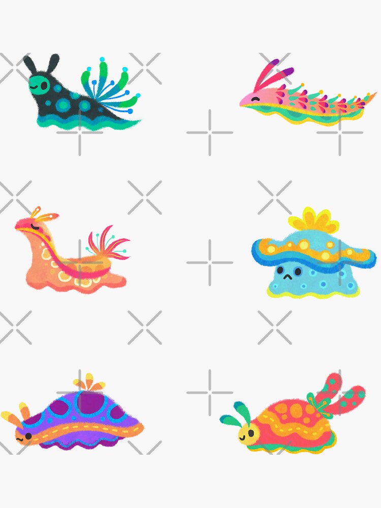 "Sea slug - black" Sticker for Sale by pikaole | Redbubble