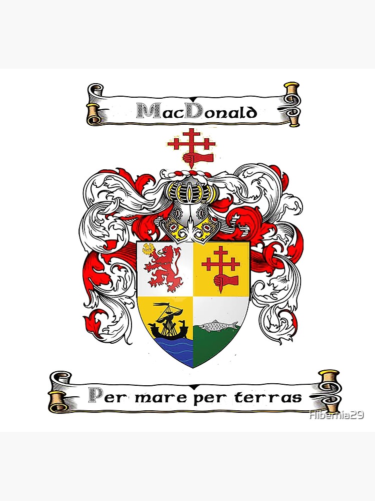 "MacDonald Family Crest and Motto" Poster for Sale by Hibernia29 ...