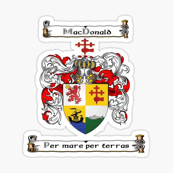 "MacDonald Family Crest and Motto" Sticker for Sale by Hibernia29 ...
