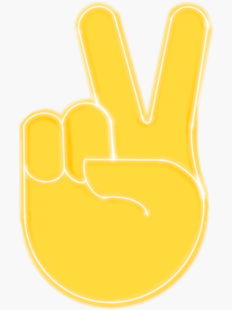 "Yellow Neon Peace Sign" Sticker for Sale by icentrekin | Redbubble