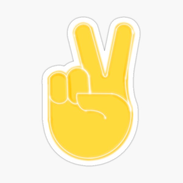 "Yellow Neon Peace Sign" Sticker for Sale by icentrekin | Redbubble