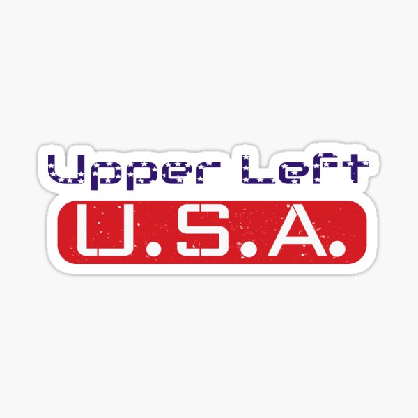 "upper left usa" Sticker for Sale by kamelhabib | Redbubble