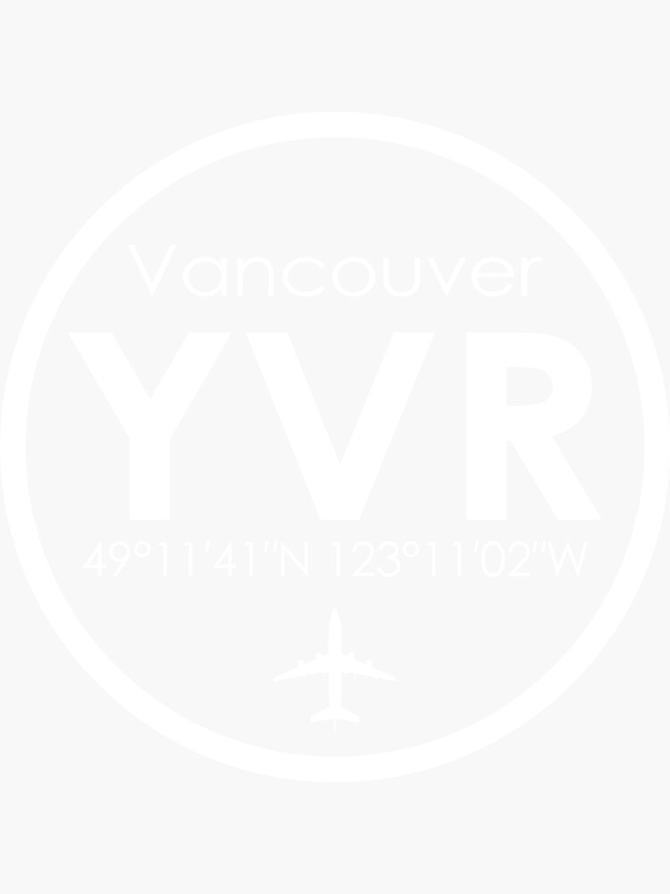 "YVR, Vancouver International Airport" Sticker for Sale by genaddibilly ...