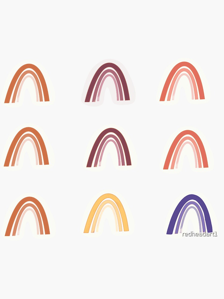 "Rainbow Sticker Pack" Sticker by redheadart1 | Redbubble
