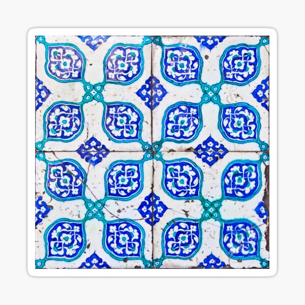 "Blue Turkish Tiles" Sticker for Sale by andreirose | Redbubble