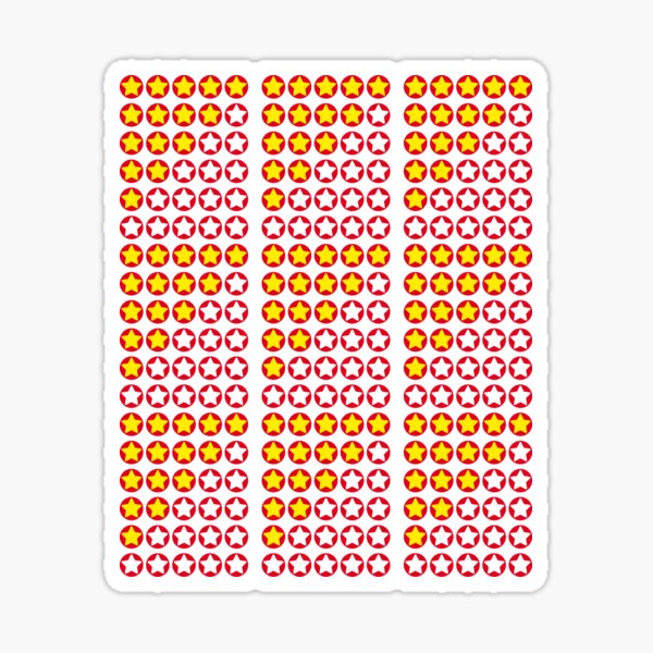 "Circle Red Five Star Rating Planner Journal Stickers Pack Collection ...