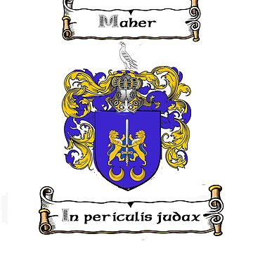 "Maher Family Crest and Motto" Art Board Print for Sale by Hibernia29 ...