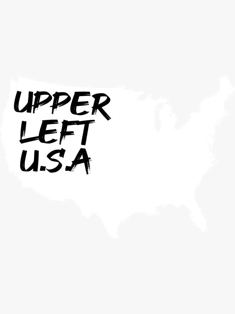 "Upper left USA" Sticker for Sale by Zegtouf | Redbubble