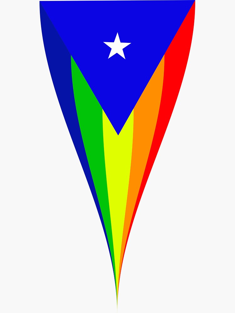 "Puerto Rico Gay LGBT pride Flag Boricua" Sticker by livaniaapparel ...