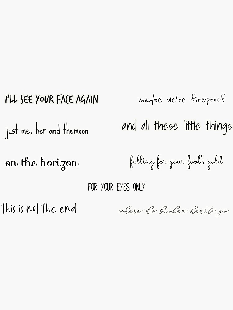 "One Direction Lyric Pack" Sticker for Sale by kaleating | Redbubble