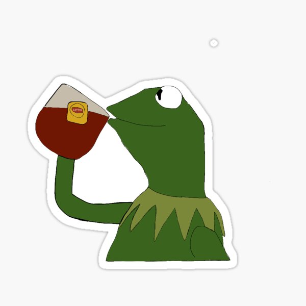 "Frog meme~Sticker and Phone Case" Sticker by AngieCreates | Redbubble