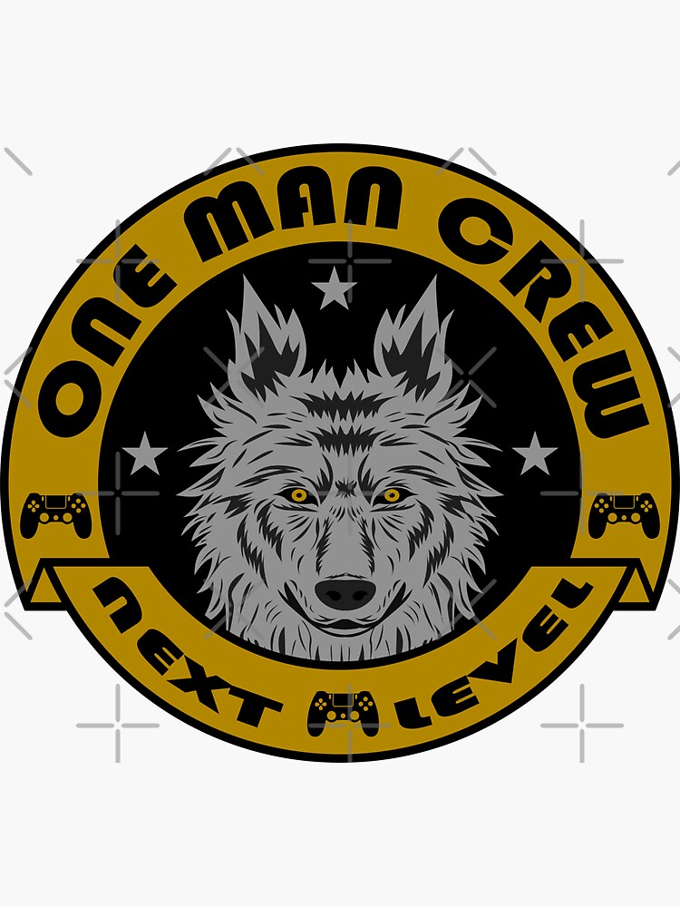 "One man crew" Sticker for Sale by nikolaj1301 | Redbubble