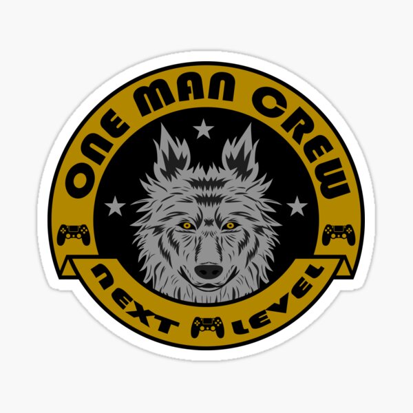 "One man crew" Sticker for Sale by nikolaj1301 | Redbubble